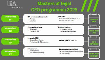 Masters of Legal: CFO programma 2025 | LXA Advocaten